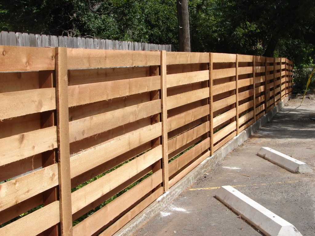 Wrought Iron Guard Rail & Wood Parking Fence - Viking Fence