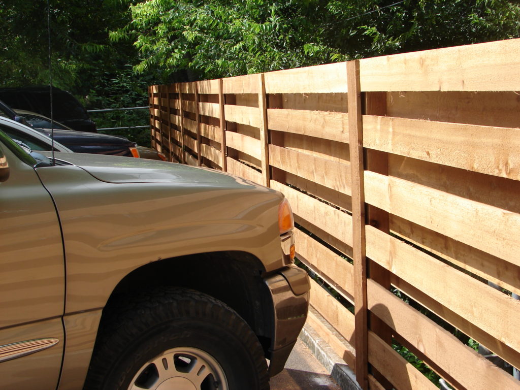 Wrought Iron Guard Rail & Wood Parking Fence - Viking Fence